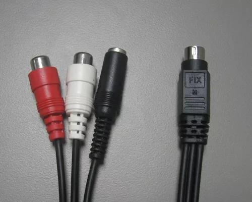 Fixed Male 8-pin Mini-DIN to Dual Female RCAs & Female 1/8-inch | Bose