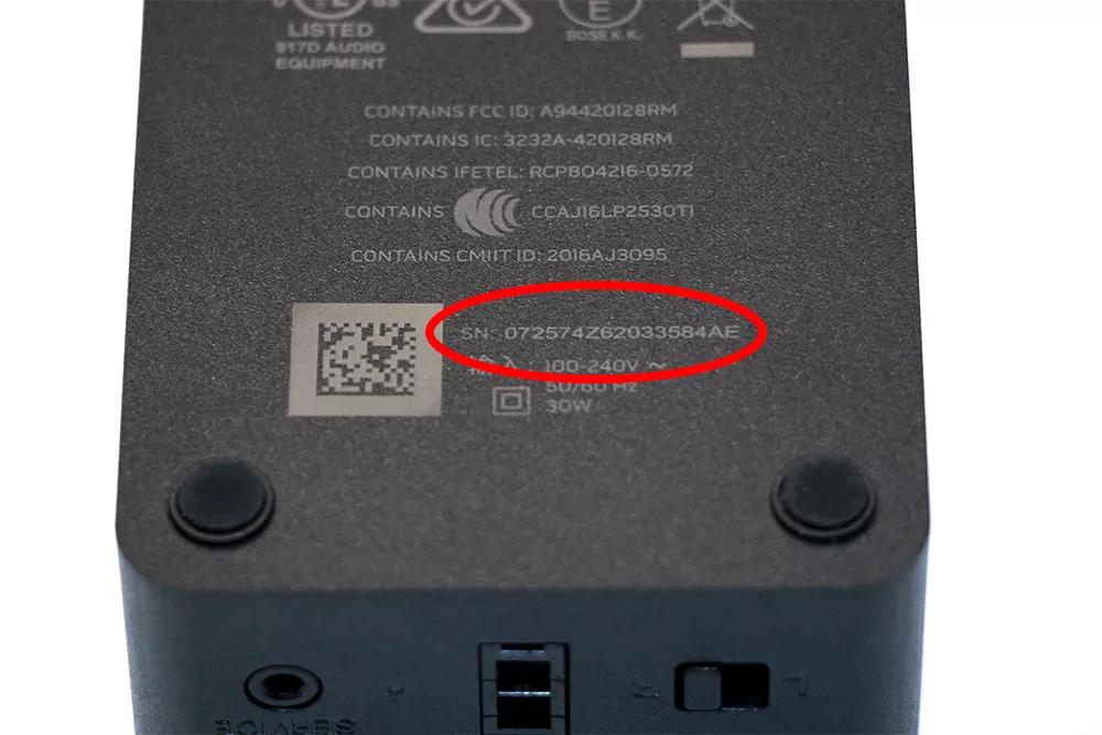 Serial number location | Virtually Invisible® 300 wireless surround ...